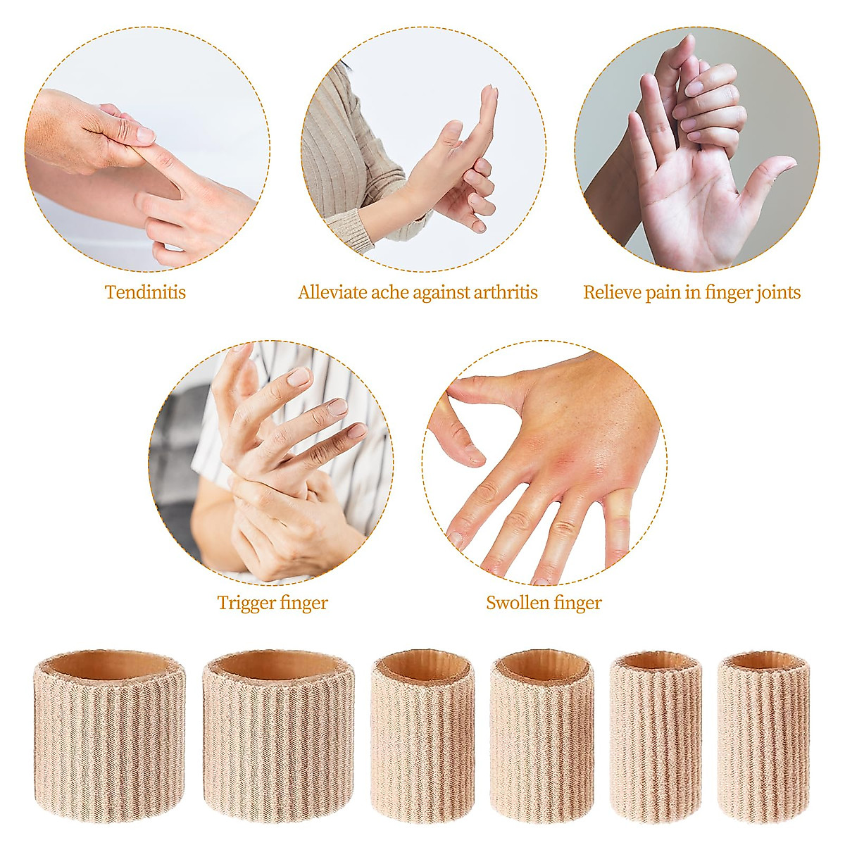 BLMHTWO 15pcs Toe Cushion Tube Toe Tubes Sleeves Soft Gel Corn Pad Protectors Toe Cushions for Pain Relief Corn Protectors for Toes (3 Size)