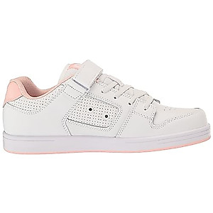 DC Girls Unisex-Child Manteca 4 V Casual Skate Shoe, White/Pink, 13 Little Kid