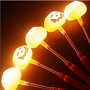 Halloween Pumpkin Flashlight Festival Party Cheer Props 3pcs/Set