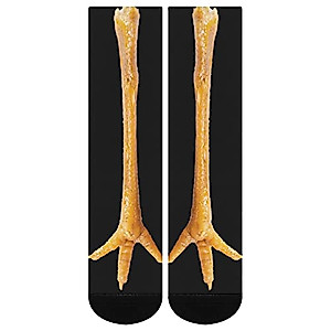 MYSTCOVER Chicken Leg Socks for Women Socks for Men Crew Socks for Boys Mid Socks for Girls Stocking Stuffers for Teens Casual Athletic Sport Dress Socks