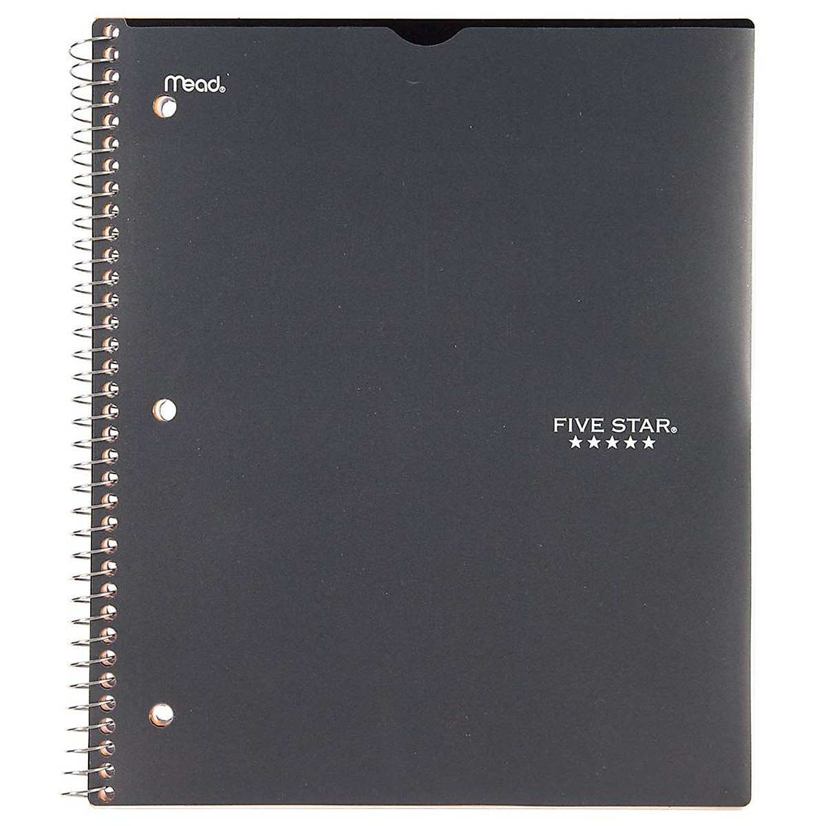 Five Star Spiral Notebook, 1 Subject, College Ruled Paper, 100 Sheets, 11" x 8-1/2" Sheet Size, Customizable Cover, Color Selected For You, 1 Count (08230)