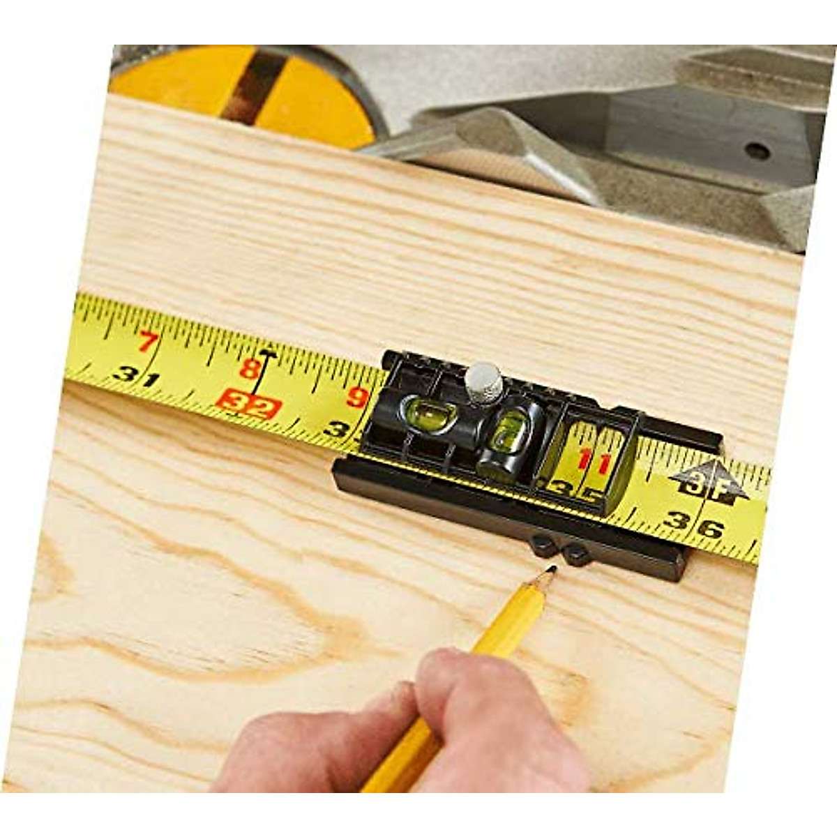 ADD AN INCH TOOL, Measuring tool for exact measurements in corners, accurate level marking and locks for repeated marks.