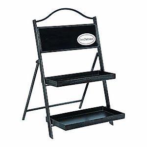 Valyria LLC Transpac A5853 Metal Chalkboard Shelf Stand, 19.50-inch Height