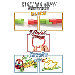 spaghetteez Craft kit for Kids from 4 Years, Sensory Toys for Boys and Girls, Ideal as a Gift, Flexible Construction Toys for Arts and Crafts in a Set of 100 Pieces