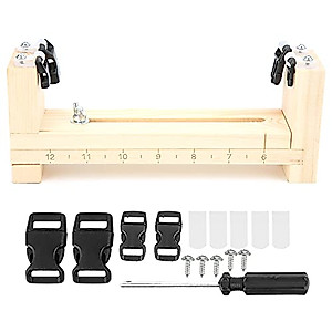 plplaaoo Paracord Bracelet Jig, Adjustable Paracord Jig Woven Wooden Frame, Wristband Maker Paracord Braiding Weaving DIY Craft Tool Kit, Paracord Braiding Weaving Craft Tool