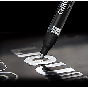 ZOET 3PK Mirror Chrome Marker Chrome Pen | Chrome Paint for Any Surface | Chrome Marker Paint Pen for Repairing, Model Painting, Marking or DIY Art Projects| Permanent Liquid Mirror (0.7|1|3mm Tips)