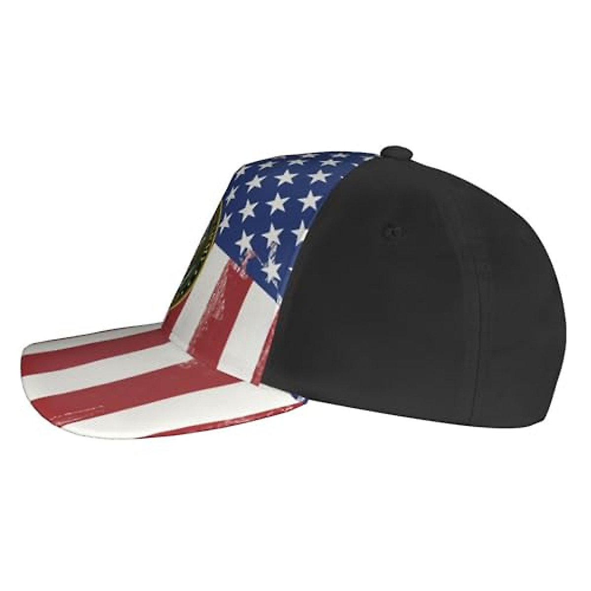 Tavos Army Retired Trucker Hat for Men - Baseball Snapback Cap Outdoors American Flag