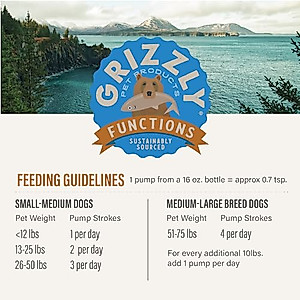 GRIZZLY PET PRODUCTS Joint Aid for Dogs Liquid Hip and Joint Support (Extra Strength), 16 fl oz