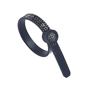 Viadom Waterproof Razor Holder for Shower & Ring Sizer, Ring Sizer Measuring Tool Reusable Finger Size Gauge with Magnified Glass Jewelry Sizing Tool 1-17 USA Rings Size (Black)