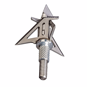 SIK F3 3-Blade Cut on Contact Fixed Blade Broadhead, Silver, One Size