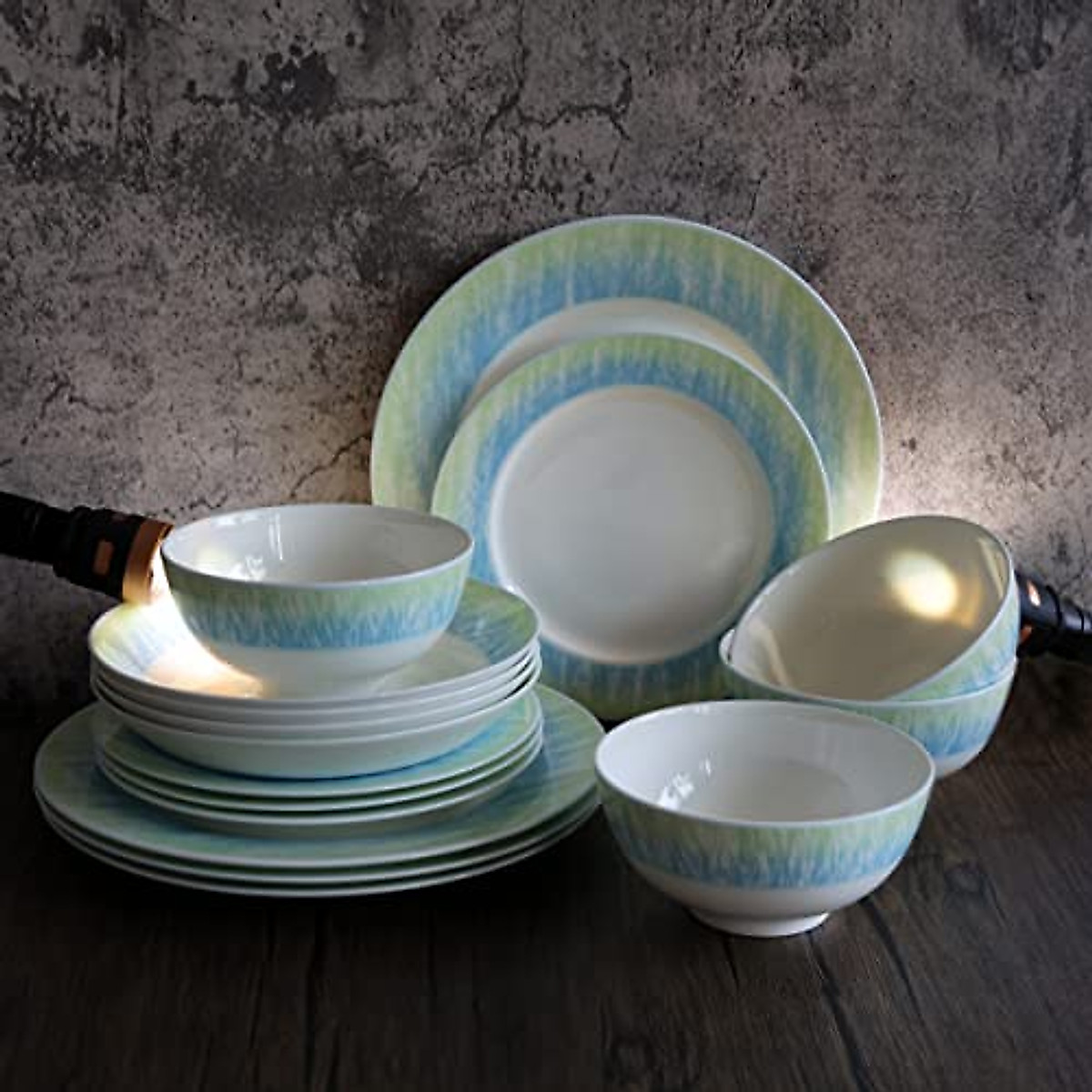 Dinnerware Set, Fine Bone China, 16 Pieces, Plates and Bowls set, Service for 4, Chelsea, Microwave Safe, Dish set, Essential Home, Everyday Living, Kitchen Dishes, Dinner set, Giftware