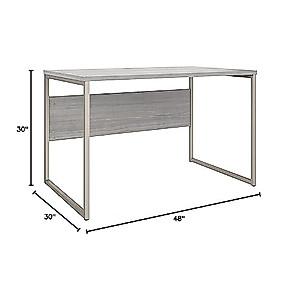 Bush Business Furniture Hybrid Computer Table Desk with Metal Legs, 48W x 30D, Platinum Gray