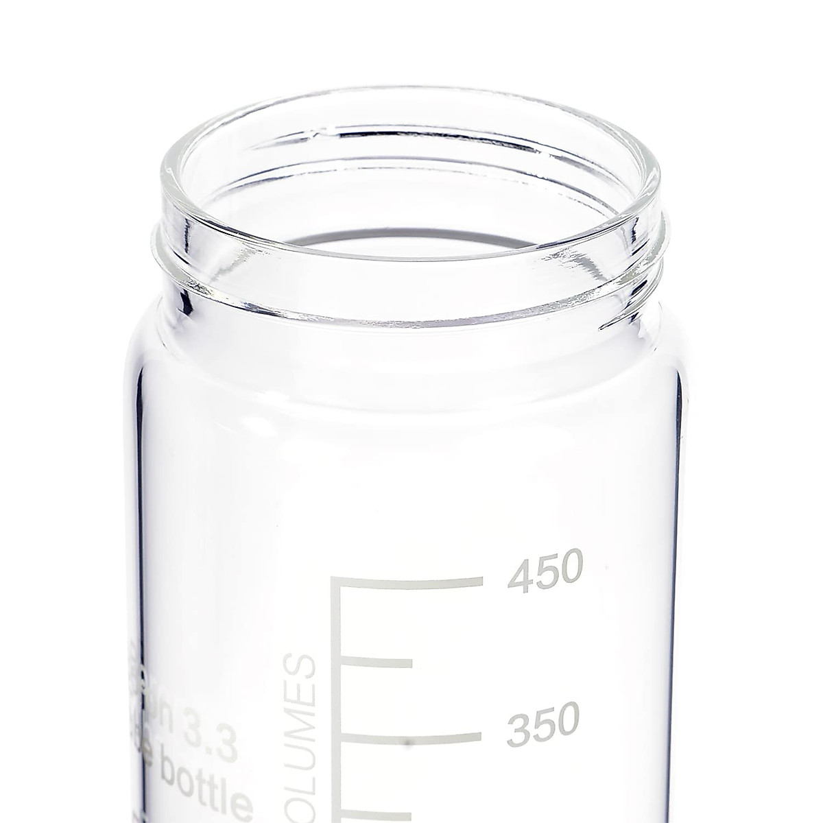 Moonetto 2 Pack 500 mL Wide Mouth Graduated Round Borosilicate Reagent Media/Storage Lab Glass Bottle With GL70 Blue Polypropylene Screw Cap