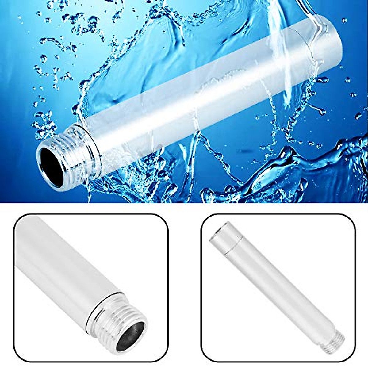 Shower Head Extender, 4 Inch Shower Extension Arm Chrome Finish Shower Arm Extension Brass Shower Head Extension, Shower Pipe Extension Stainless Shower Arm Extender