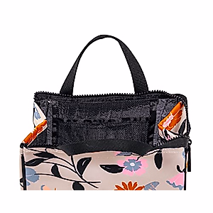 Kate Spade New York Cute Lunch Bag for Women, Large Capacity Lunch Tote, Adult Lunch Box with Silver Thermal Insulated Interior Lining and Storage Pocket, Floral Garden