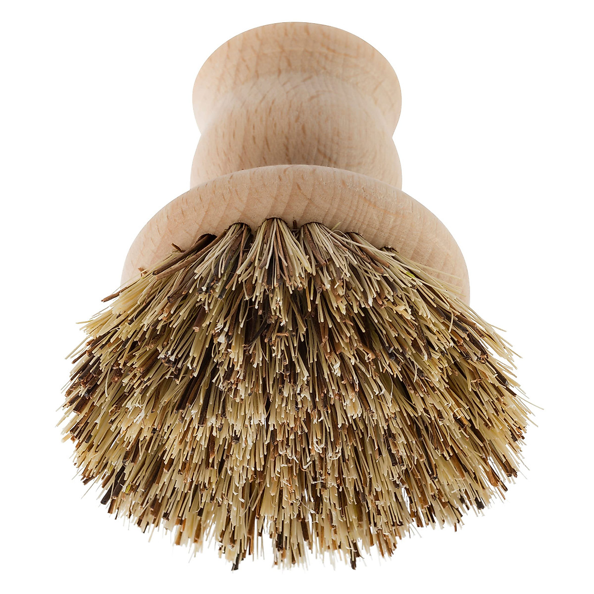 Redecker Pot Brush with Union Fiber Bristles, 2-1/2-inch Diameter, Brown Beechwood Handle, Made in Germany