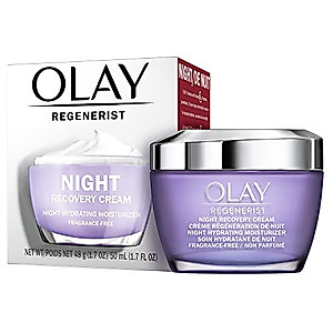 Olay Regenerist Night Recovery Cream Face Moisturizer, Fragrance Free, 1.7 oz