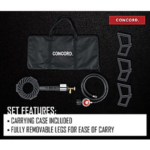 CONCORD Falcon Burner. Full Cast Iron Propane Single Burner. Great for Camping, Outdoor Cooking, Home Brewing, and More