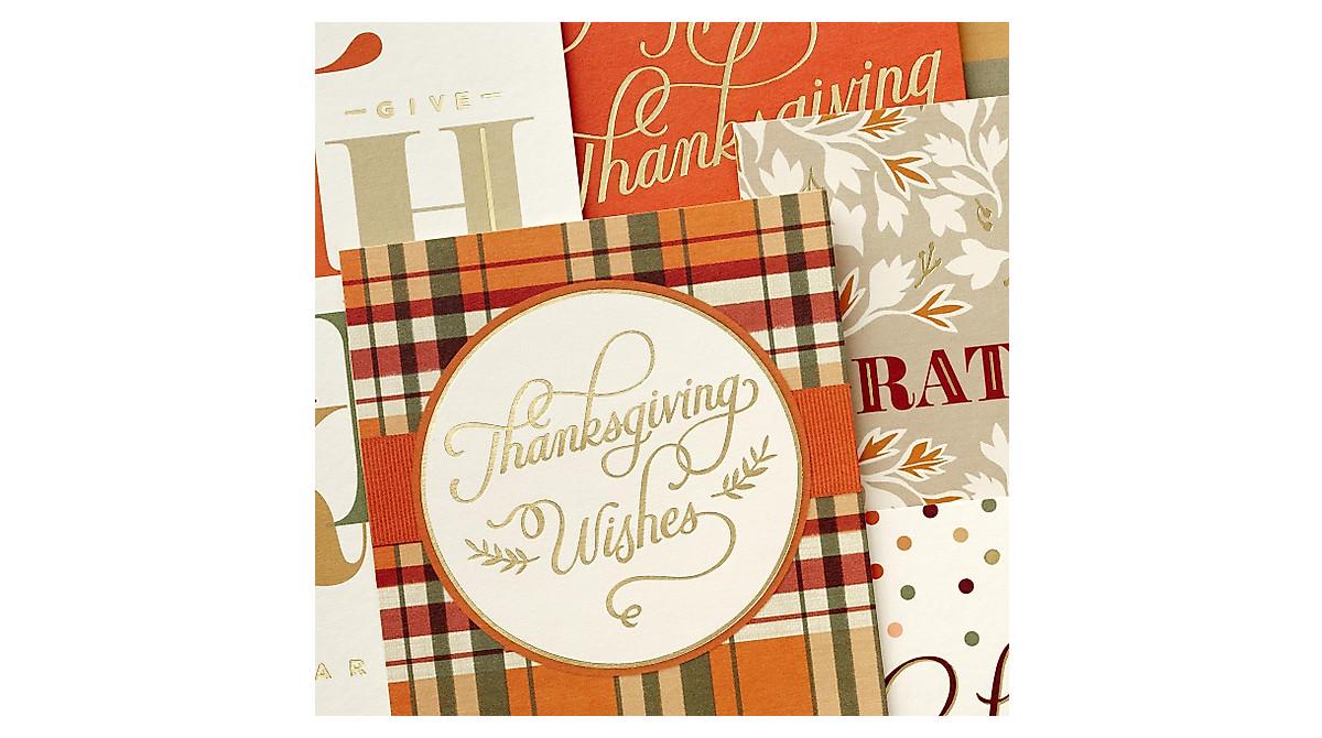 Hallmark Thanksgiving Card Assortment - 72 Festive Cards