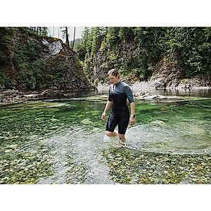 BARE 2MM Women's Elate Shorty Wetsuit | Comfortable high Stretch Neoprene Material | Short Sleeve | Great for All Watersports, Scuba Diving and Snorkeling | Grey 08