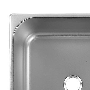 Undermount Sink, Yacht Sink L330 W300 H150mm Stain Resistant 304 Stainless Steel for Camper for Bar for Bathroom