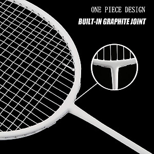 Senston Badminton Racket, Lightweight Badminton Rackets Set with 6 Nylon Shuttlecocks for Outdoor, Backyards, Gym, Pack of 4