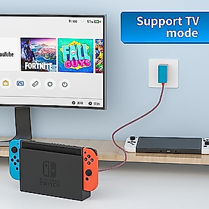 Switch Charger for Nintendo Switch, AC Adapter for Nintendo Switch -Fast Charger Compatible Nintendo Switch/Switch Lite/Switch OLED, 39W 15V/2.6A Output Support TV Mode and Dock Station