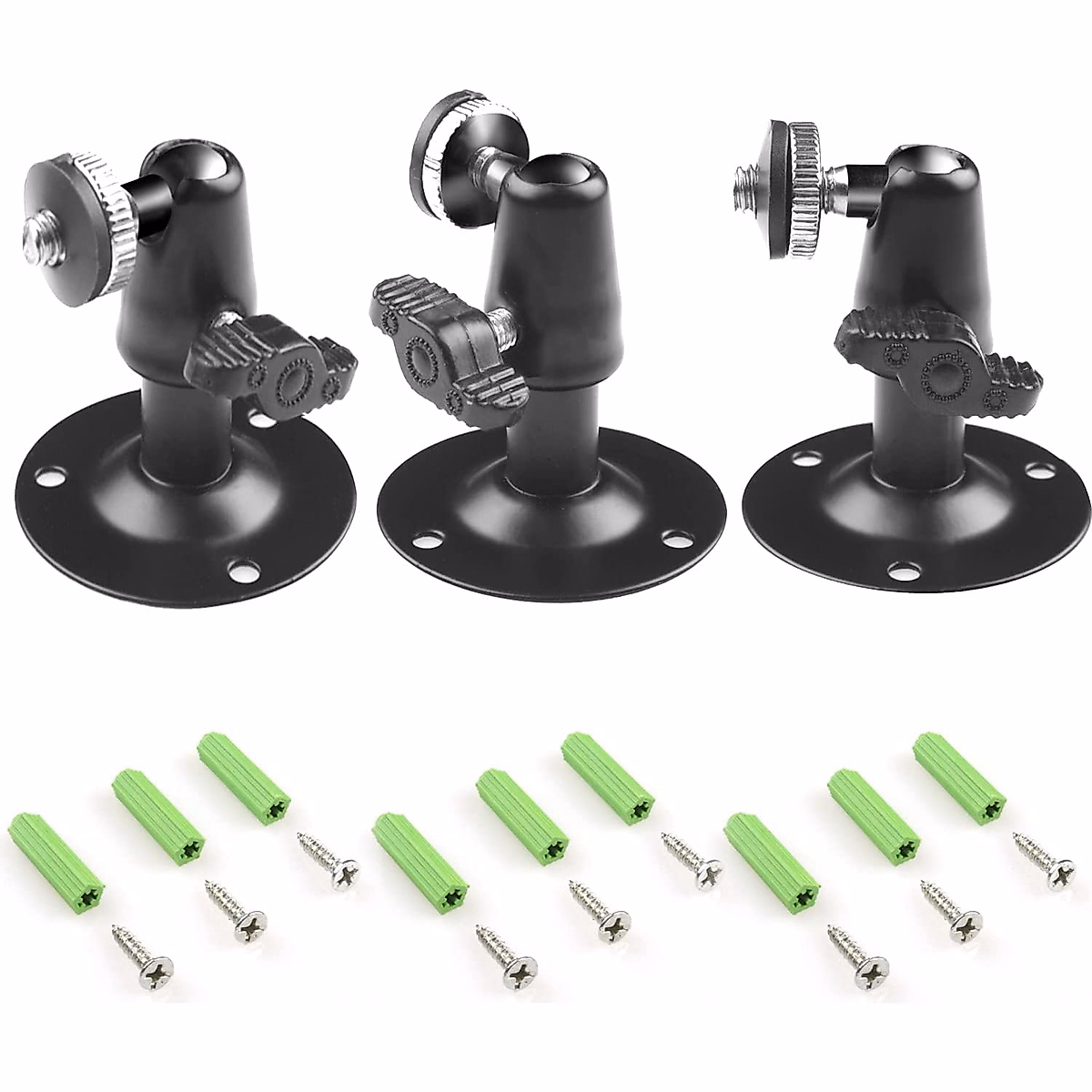 Lupholue Adjustable Security Aluminium Alloy Wall Mount Outdoor Camera Mount with 360° Rotation 1/4" Screw for Oculus Sensor Arlo, Arlo Pro，Arlo Pro 2, Arlo Pro 3, Arlo Ultra Surveillance（4 Packed）