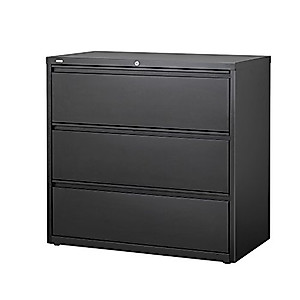 Hirsh Industries 42" Wide Three-Drawer Lateral File - Black 14998