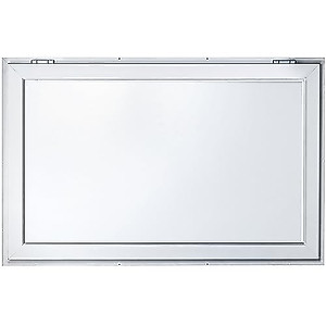 VEVOR Concession Window 64 x 40 Inch, Concession Stand Serving Window Door with Double-Point Fork Lock, Concession Awning Door Up to 85 Degrees for Food Trucks, Glass Not Included