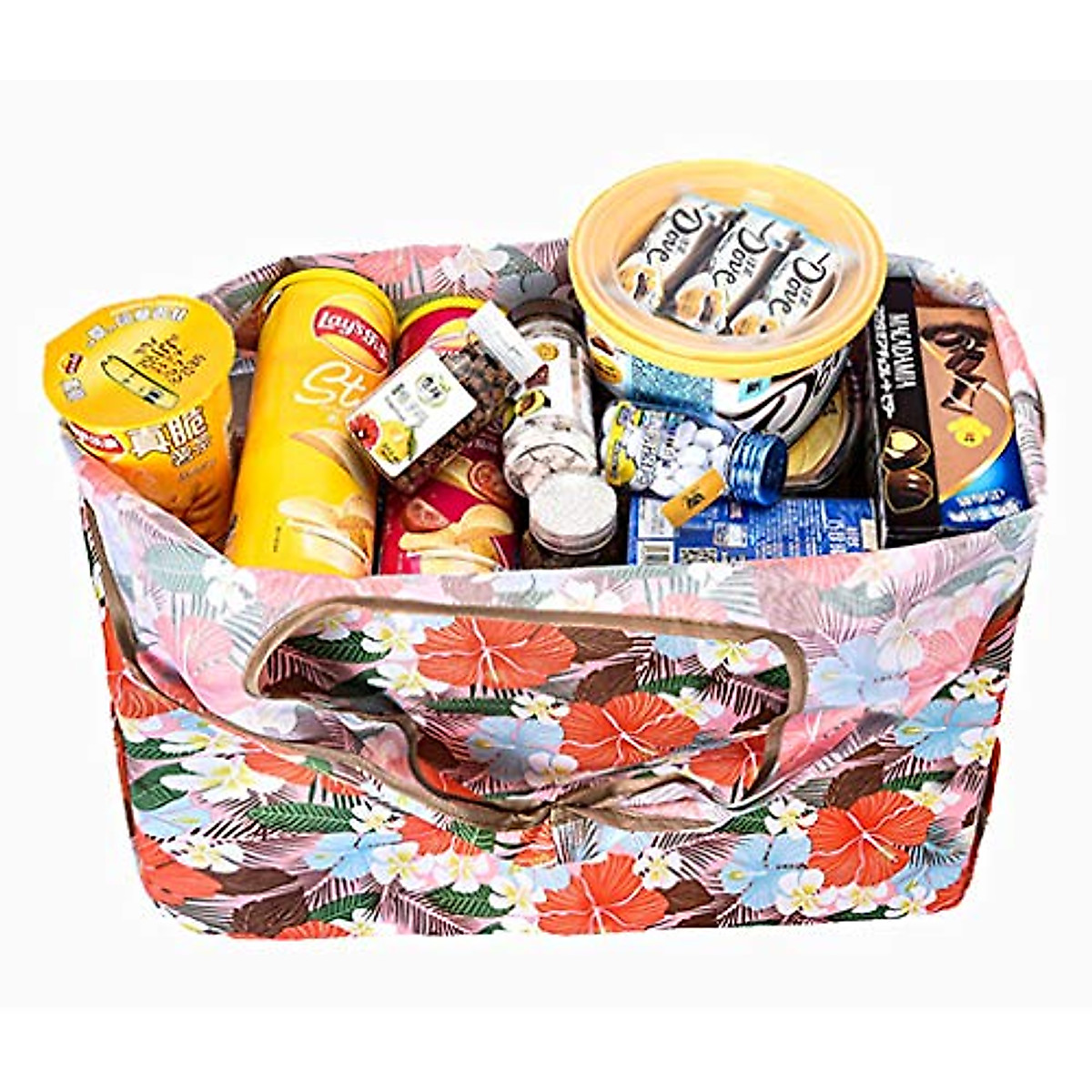 ALIMITOPIA Shopping Bags,Reusable Folding Waterproof Grocery Polyester Bags Totes Foldable Carrier Bags with Self Pouch(4pcs)