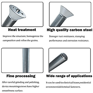 T.K.Excellent Flat Head Phillips #6-32 Electrician's Machine Screw Kit,370 Pcs Assorted Screws, Wall Plate Screws, Outlet Screws