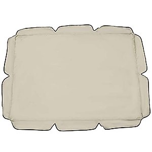 Yardwe Patio Swing Canopy Replacement Cover Replacement Canopy Top for Garden Swing 2 Seater Hammock Cover Sunshade 56x47inch (Beige)