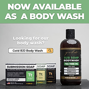 Premium Tea Tree Oil Soap - USA Made Bar Soap for BJJ, Jiu Jitsu, Wrestling, and Grappling (2-Pack of 4 Ounce Soap Bars, Classic Tea Tree)