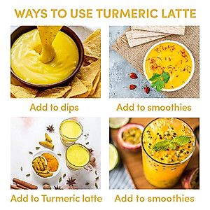 VAHDAM, Turmeric Ginger Latte Mix (40 Cups, 3.53oz) Caffeine-Free, Non-GMO, Gluten Free | Golden Milk Powder With Curcumin, Black Pepper & Ginger | Brew Hot/Iced Tea Or Turmeric Latte