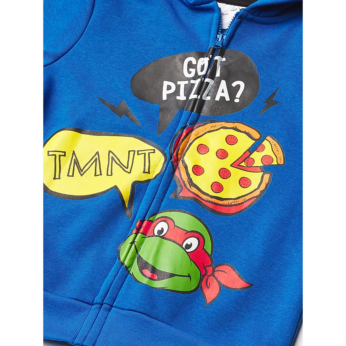 Teenage Mutant Ninja Turtles Boys' Graphic Zip-up Hoodie, Blue, 7/8