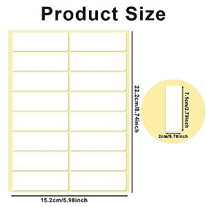 720 Pcs 1x3 Inch Date Label Removable Freezer Label Stickers Food Storage Stickers Self-Adhesive Rectangular Stickers for Food Containers Jars Bottles Storage Organization