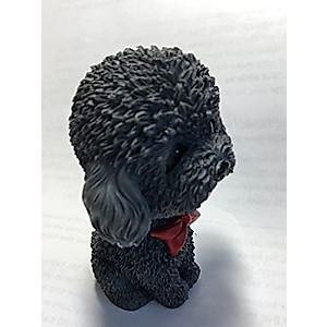 Car Interior Simulation Shaking Head Dog Decor,Bobble Head Toy Car Interior Dashboard Ornament Kid Home Office Decor (Black)