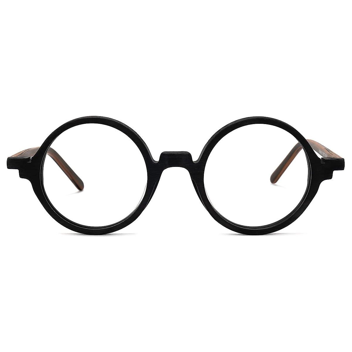 Zeelool Unisex Acetate Vintage Round Glasses Frame with Non-prescription Clear Lens Otto FA0481 (Readers, Reading Glasses)