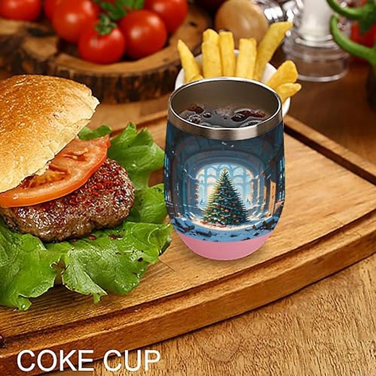 WYUSPGK 304 Stainless Steel Insulated Cup, Winter Ruins Print Smooth Rim, Durable & Reusable - Perfect for Office, Home, And Travel