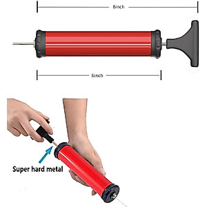 Portable Ball Pump,Ball Pumps Needles for All Exercise Balls Rugby Balloon Sports Ball Inflator Air Pump Basketball Pump Football Pump Soccer Ball Pump Volleyball Pump Set