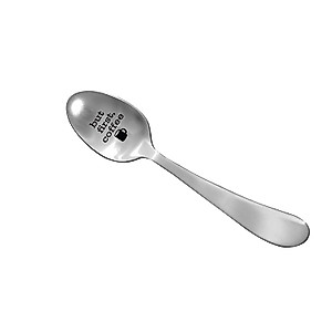 Laser Engraved"But First, Coffee" Stainless Steel Spoon - Coffee Lovers Gifts - Funny Cereal and Coffee Mug Gifts
