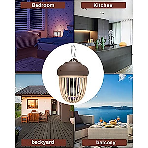 AICase 1800mA Rechargeable Portable Mosquito Killer lamp, Bug Zapper Latern,Bug Zapper Trap Light Outdoor and Indoor Cordless Battery Powered Waterproof Bug/Fly Trapper for Home