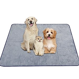 Qeils Washable Pee Pads for Dogs 65"x48", Reusable Training Pads Non-Slip Puppy Pads with Fast Absorbent, Leakproof for Whelping, Incontinence, Housebreaking, Playpen, Crate and Kennel