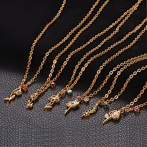 Nupdot March Birth Flower Necklaces Birthday Gifts for Women| 14K Gold Plated Birth Month Floral Daffodil Pendant Birthstone Necklace Jewelry Gifts for Mom Friends