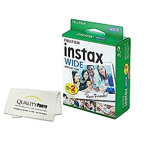 Fujifilm instax Wide Instant Film 2 Pack (20 Exposures) for use with Fujifilm instax Wide 300, 200, and 210 Cameras ……