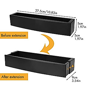 KELEAPEKER 5Pcs Wall Mounted Shoe Rack, Retractable Shoe Holder for Back of Door, Space Saving, Shoe Wall Hanger with Sticky Hanging Strips