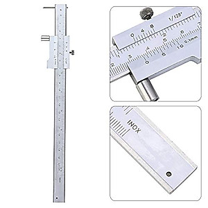 Parallel Crossed Caliper, 0-200mm Parallel Crossed Vernier Caliper, Stainless Steel Parallel Crossed Vernier Caliper Marking Gauge