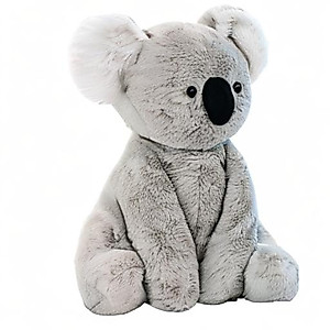 BAM + Crew Big Stuffed Animals - 16" Distributed 4lbs Koala Large Stuffed Animal for Adults & Kids - A Cuddly Koala Bear Cute Plush Toy Pillow, Gifts for Adults, Kids, Boys and Girls