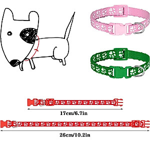 Chenkaiyang 12 Pack Puppy Collars for Litter, Adjustable Puppy ID Collars Soft Nylon Whelping Collars for Newborn Litter Puppy Pets